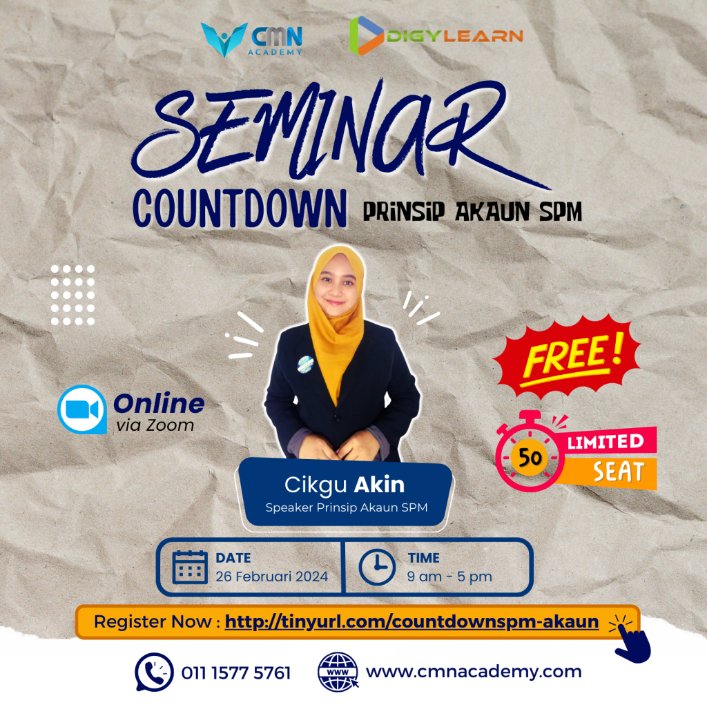 Seminar Countdown SPM Prinsip Akaun - Digylearn