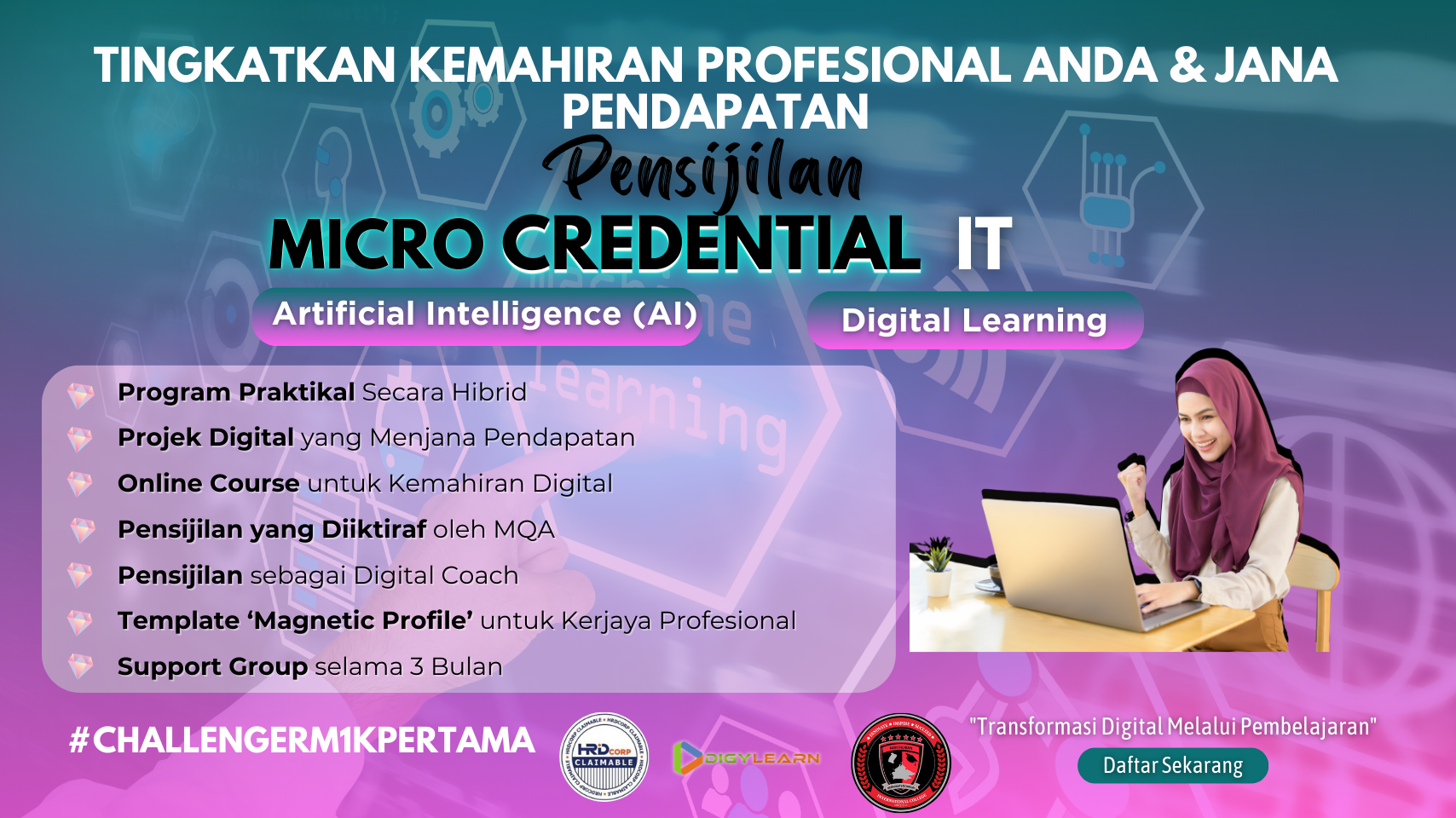 Pensijilan Micro Credential IT (AI & Digital Learning) - Digylearn